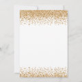 She Said Yes Gold Glitter Borders Engagement Invitation | Zazzle