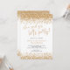 She Said Yes Gold Glitter Borders Engagement Invitation | Zazzle