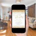 She Said Yes Gold Glitter Borders Engagement Invitation | Zazzle