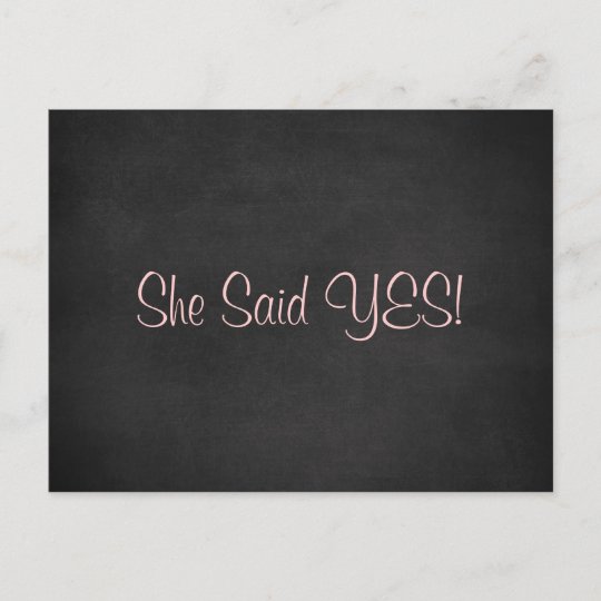 She Said Yes Save the Date Cards | Zazzle.com