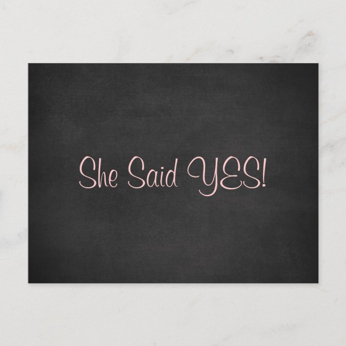 She Said Yes Save the Date Cards | Zazzle.com