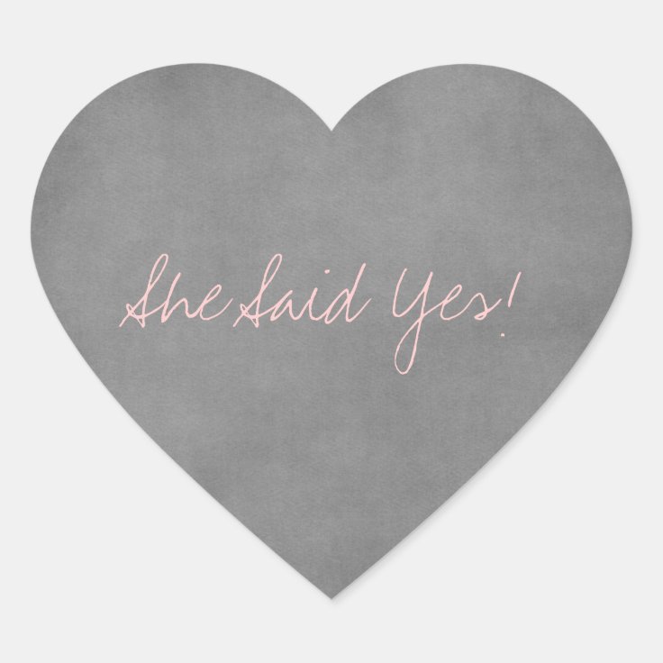 She Said Yes Stickers | Zazzle