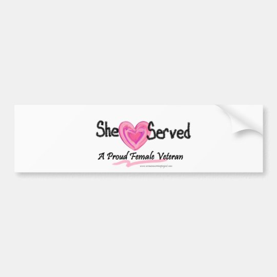 She Served Collection Bumper Sticker | Zazzle.com