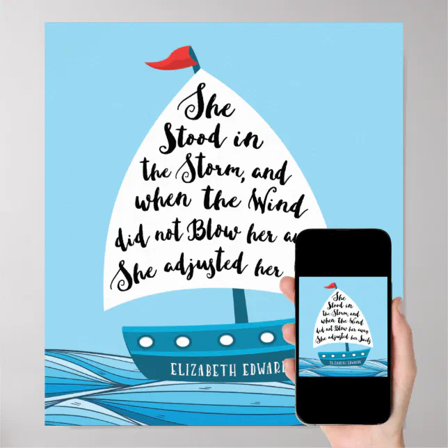 She Stood in the Storm Poster | Zazzle