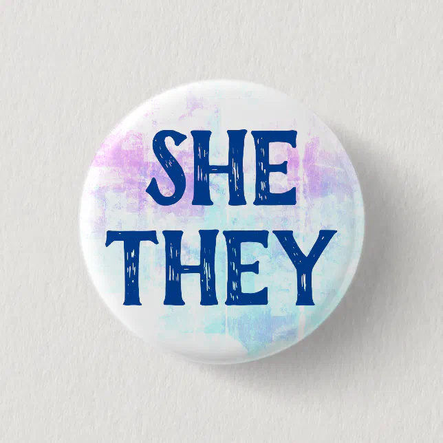 She They Pronouns Button | Zazzle