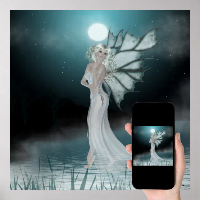 She Walks on Water - Fantasy Fae Print/Poster Poster | Zazzle