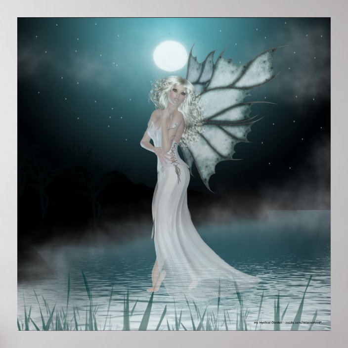 She Walks on Water - Fantasy Fae Print/Poster Poster | Zazzle.com