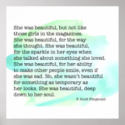 She Was Beautiful Poster | Zazzle