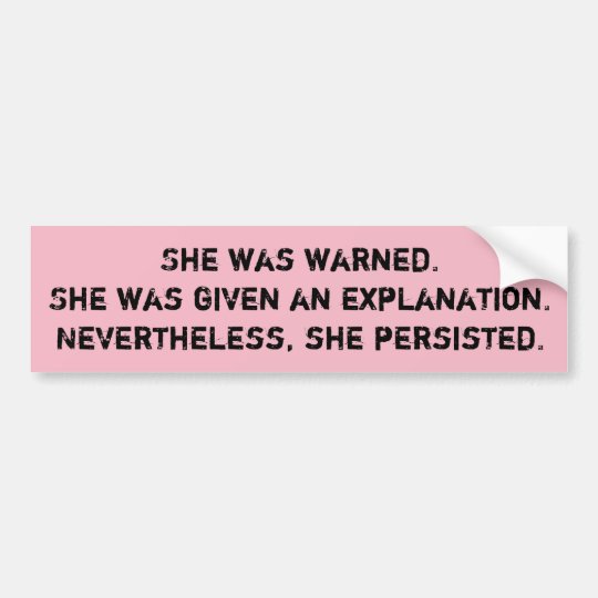 She Was Warned Bumper Sticker | Zazzle.com