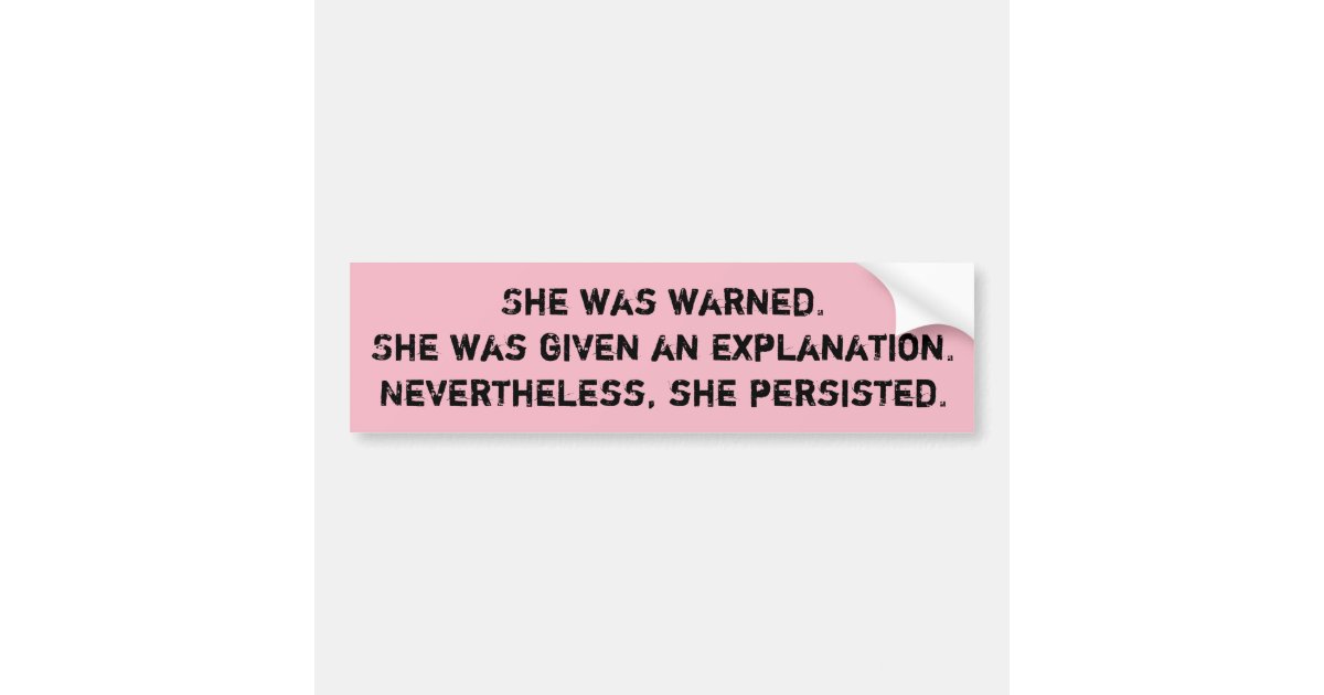 She Was Warned Bumper Sticker | Zazzle.com