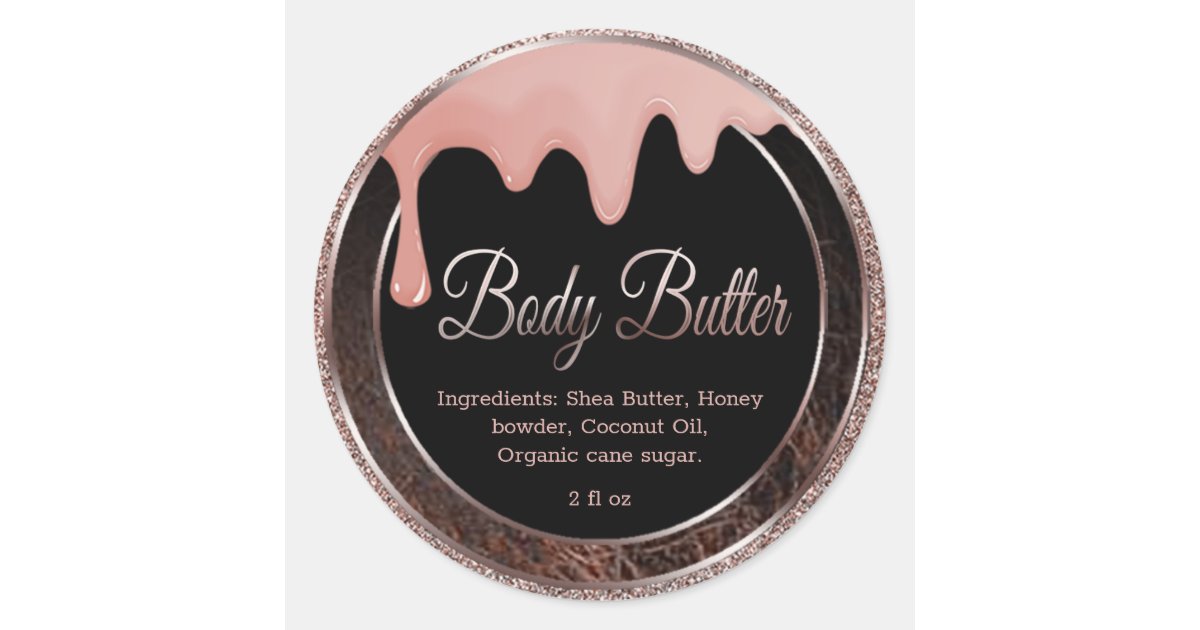 Shea Body Butter classic round sticker | Zazzle