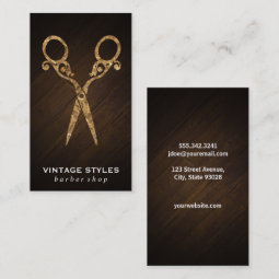 Shears | Ornate / Gold Business Card | Zazzle