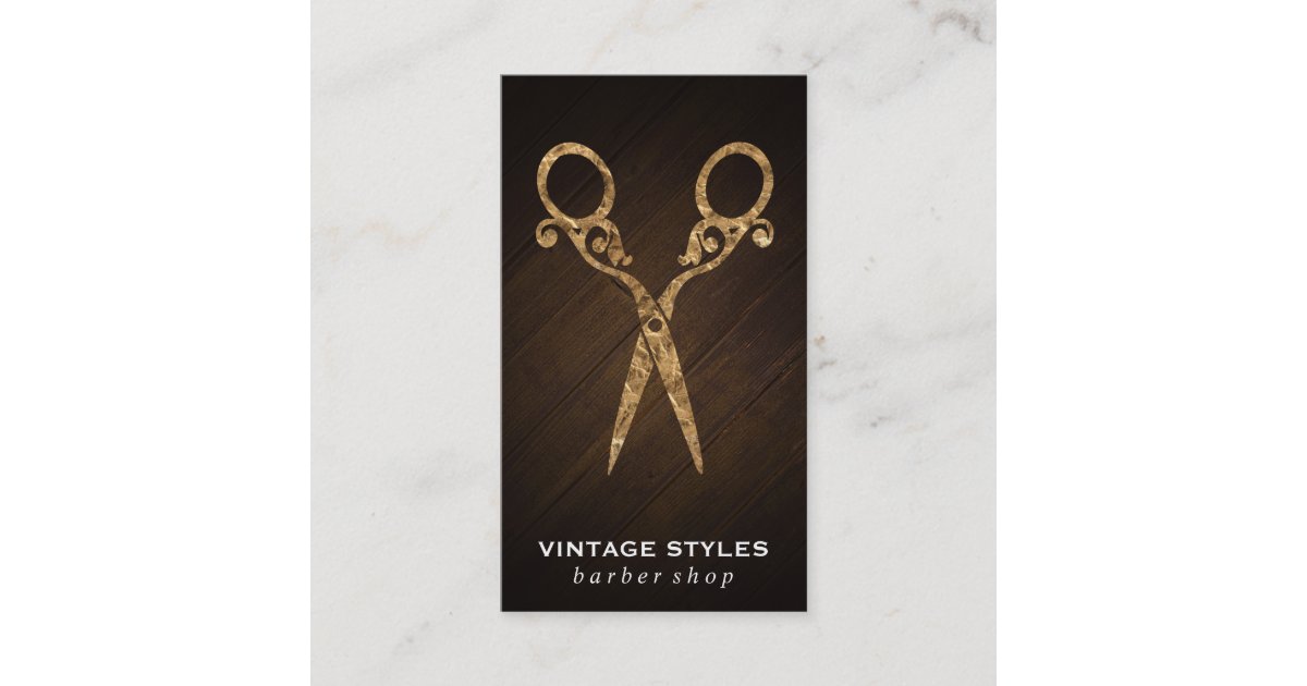 Shears | Ornate / Gold Business Card | Zazzle