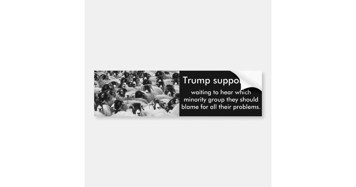 Sheep as Trump supporters. Bumper Sticker | Zazzle