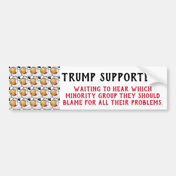Sheep as Trump Supporters Bumper Sticker | Zazzle.com
