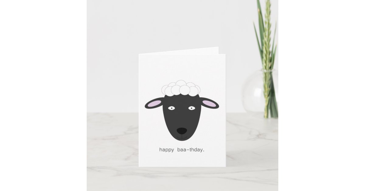 Sheep birthday card | Zazzle