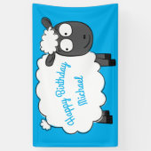 Sheep Birthday Party Cute Cartoon Kids Banner | Zazzle