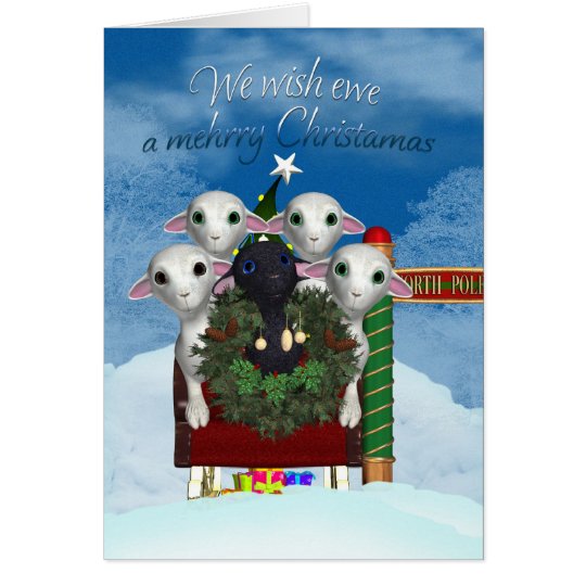 Sheep Christmas Card - Black Sheep Holiday Card | Zazzle.com