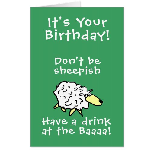 Sheep Design Cartoon Card | Zazzle