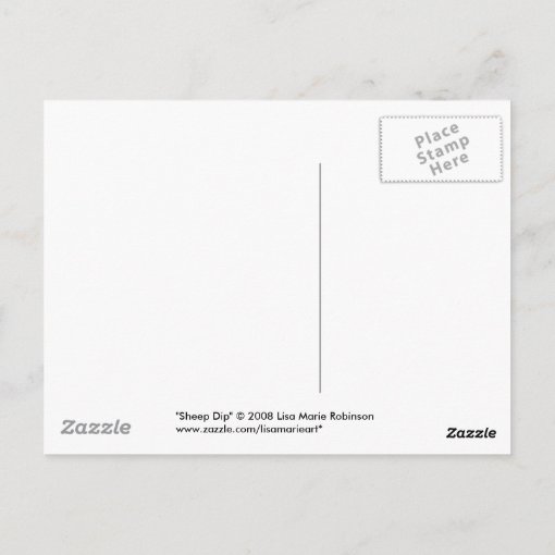 Sheep Dip | Sheep in a Bath Illustration Postcard | Zazzle