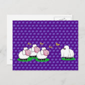 Sheep dressed up as a Halloween ghost going "Boo", Postcard | Zazzle