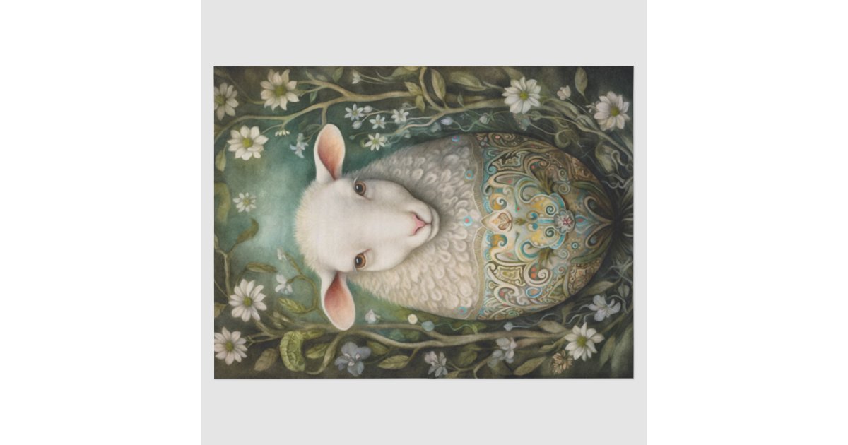 Sheep Easter Egg Tissue Paper | Zazzle