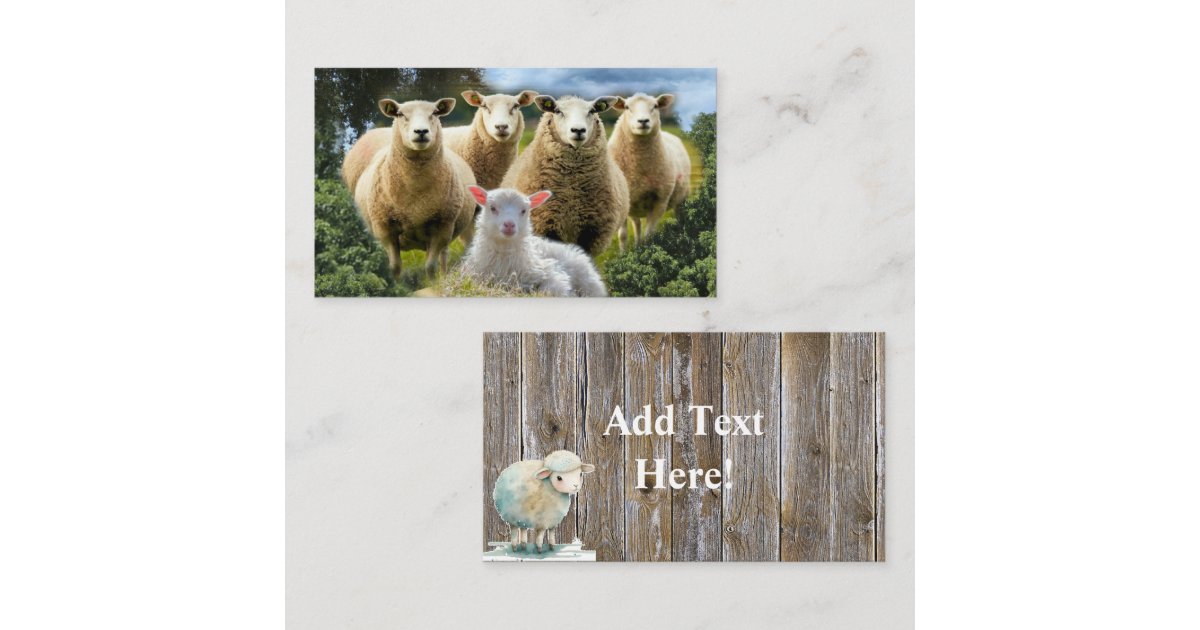 Sheep Flock Sheep Herd Baby Lamb Business Card | Zazzle