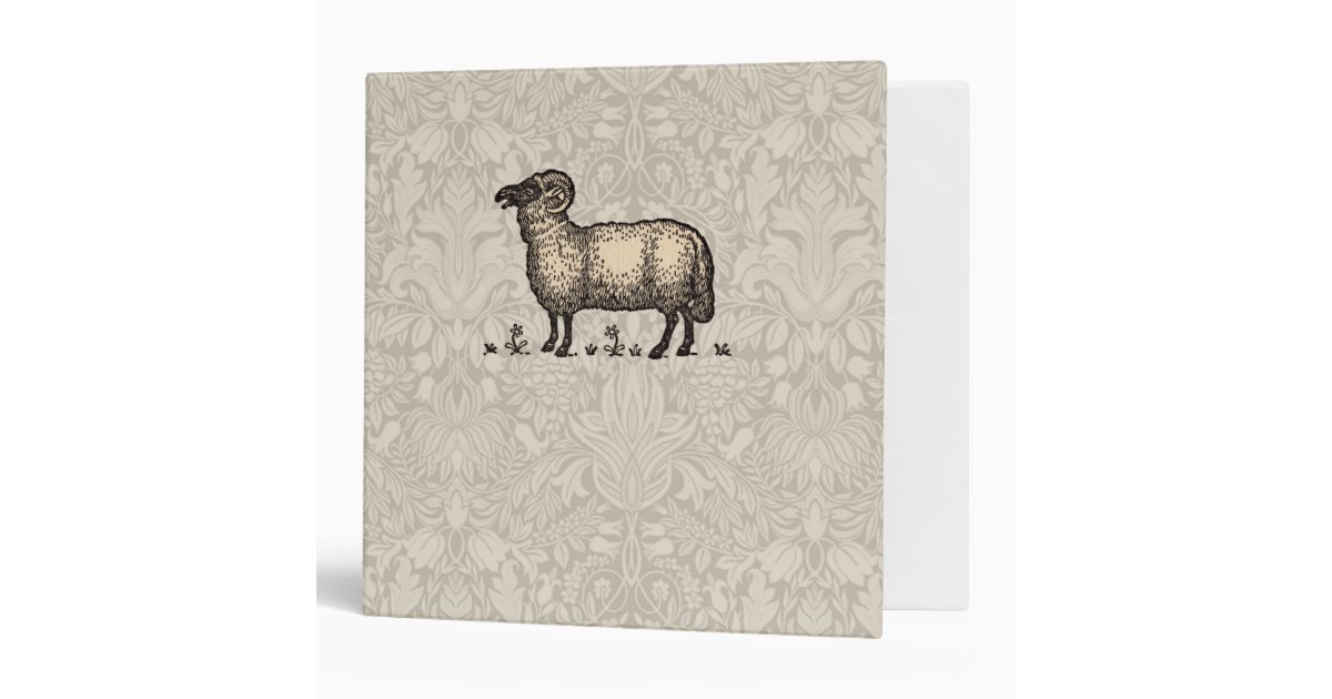 Sheep Lamb Farm Animal Vintage Binder | Zazzle