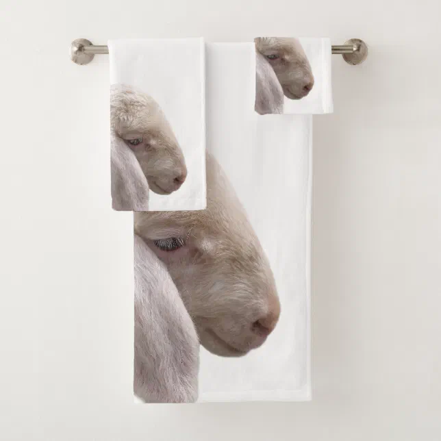 Sheep Profile Farm Animal Bath Towel Set | Zazzle