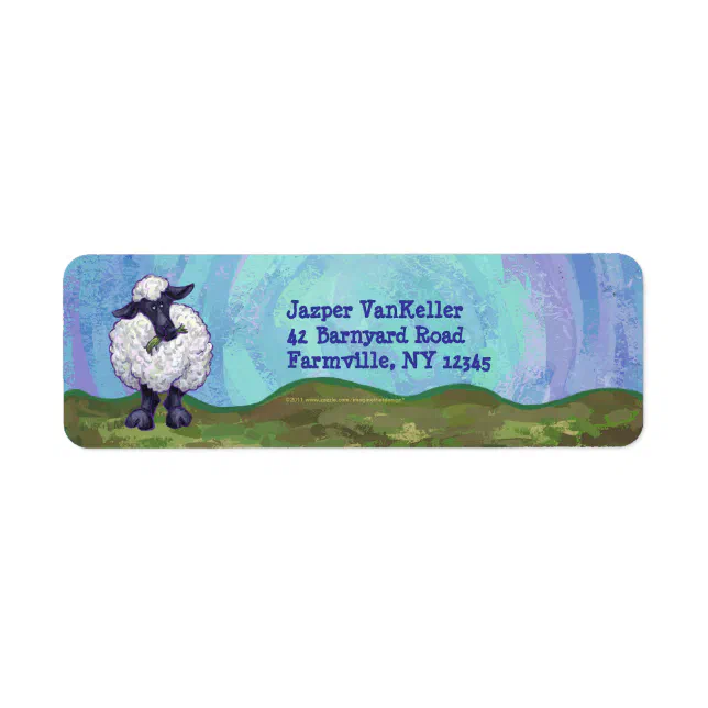 Sheep Stationery Label | Zazzle