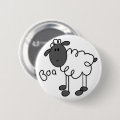 Sheep Stick Figure Button | Zazzle