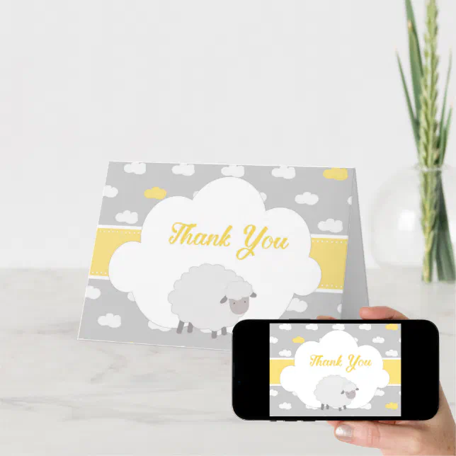 Sheep Thank You Card | Zazzle
