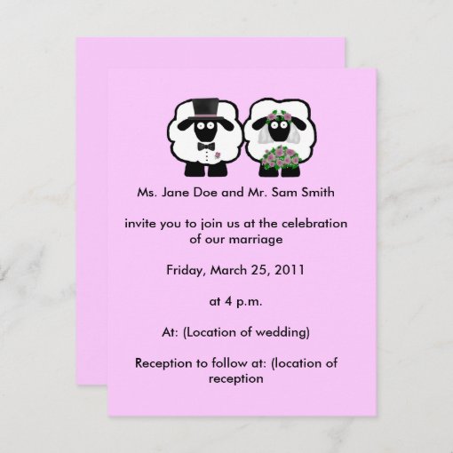 Sheep Wedding Invitation | Zazzle