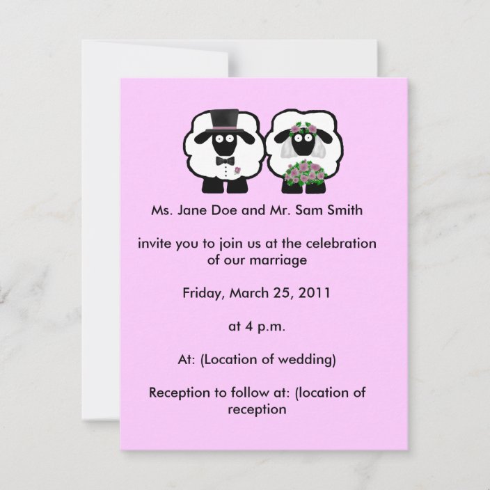 Sheep Wedding Invitation | Zazzle.com