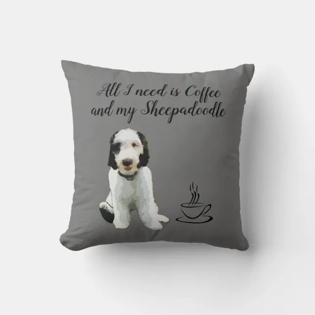 Sheepadoodle Throw Pillow | Zazzle