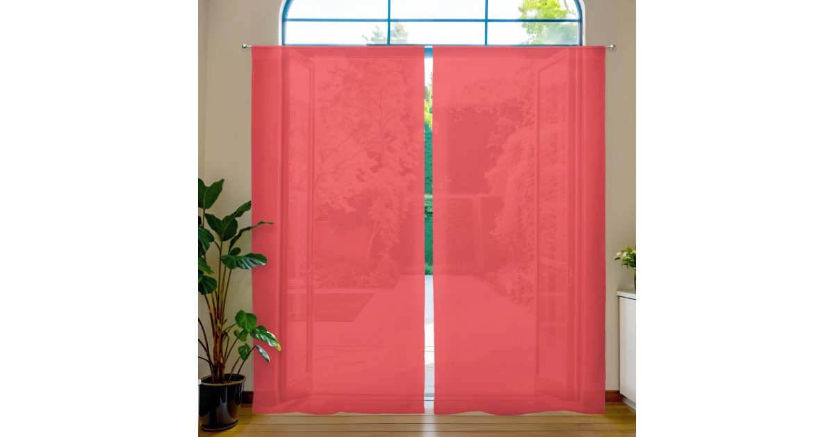 Sheer Curtain Red | Zazzle