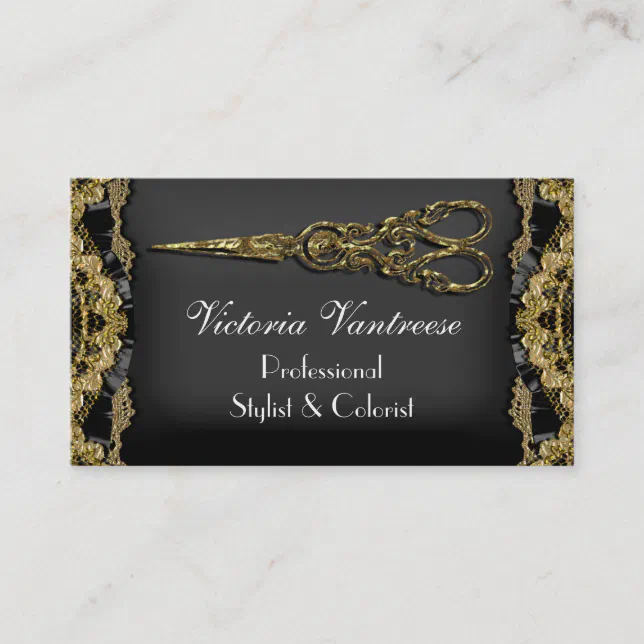 Sheer Hazelhurst Scissor 3.5" x 2" Elegant Business Card | Zazzle