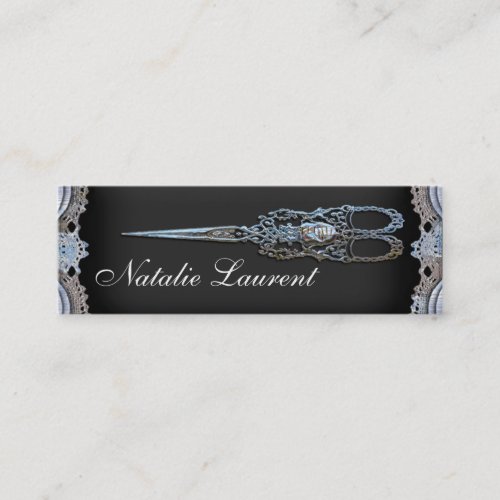 Sheer Chic Vintage Scissor Stylist Business Card Template