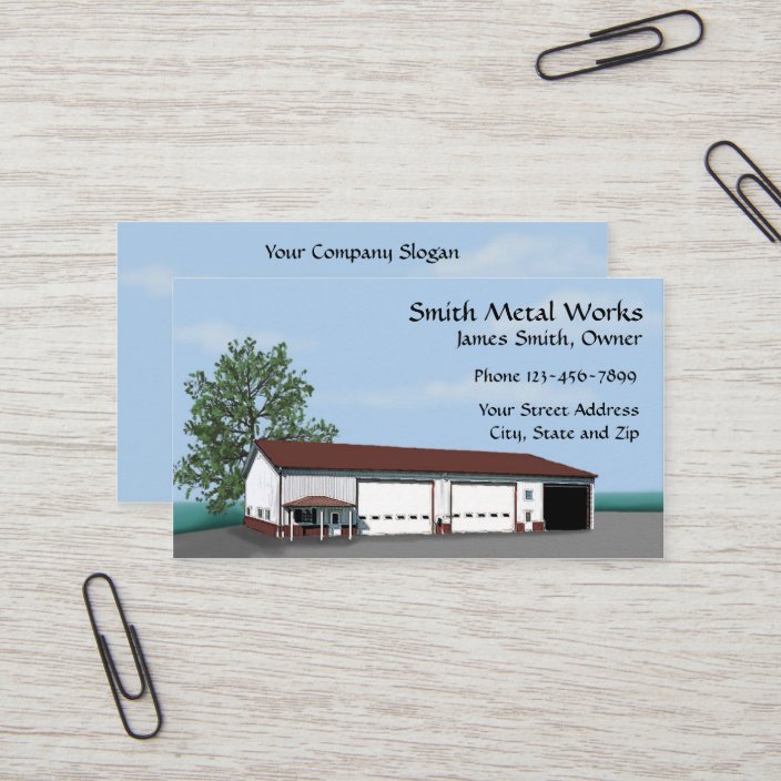 Sheet Metal Building Business Card | Zazzle.com