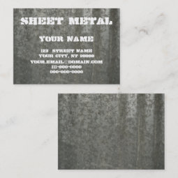 Sheet Metal Business Card | Zazzle