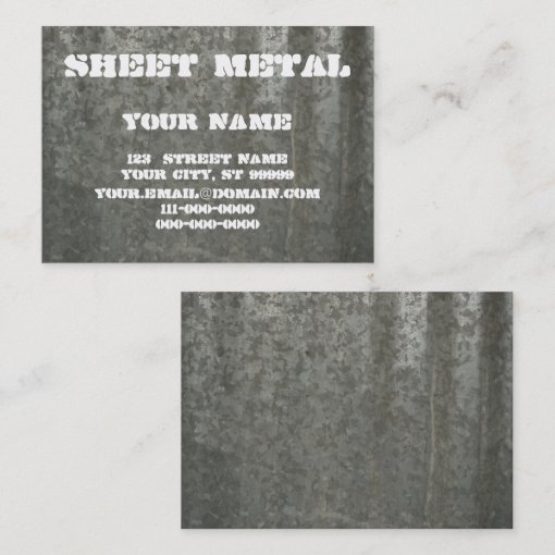 Sheet Metal Business Card | Zazzle