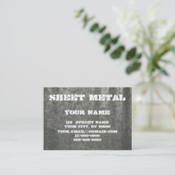Sheet Metal Business Card | Zazzle
