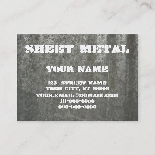 Sheet Metal Business Card | Zazzle
