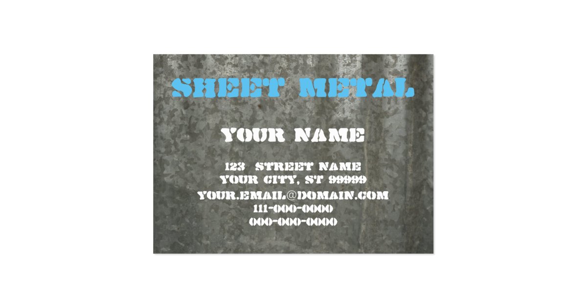 Sheet Metal Large Business Card | Zazzle