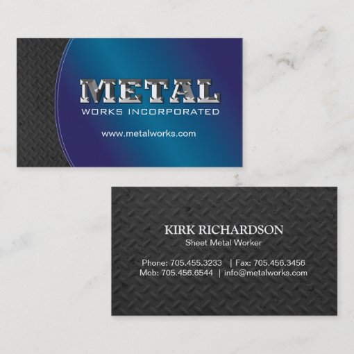 SHEET METAL WORKER BUSINESS CARD | Zazzle
