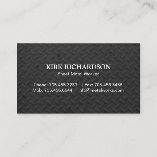 SHEET METAL WORKER BUSINESS CARD | Zazzle