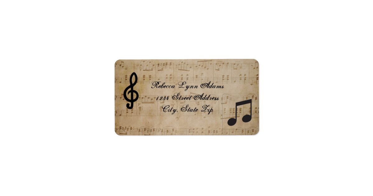 Sheet Music - Address Label | Zazzle