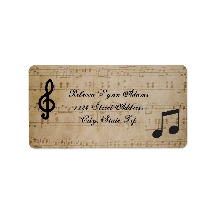 Sheet Music - Address Label | Zazzle