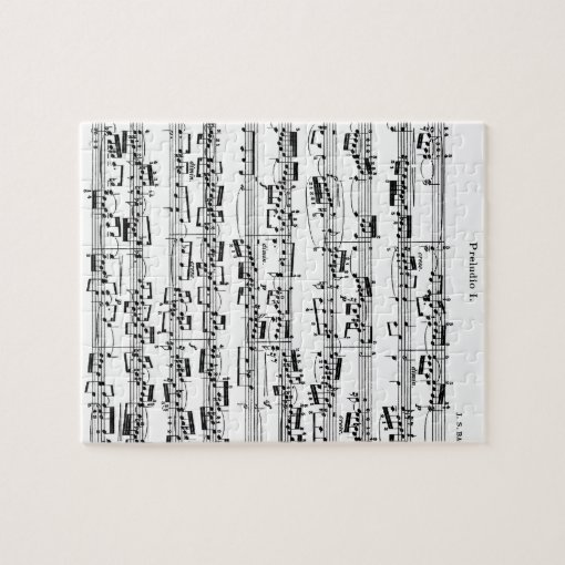 Sheet Music by Bach Jigsaw Puzzle | Zazzle