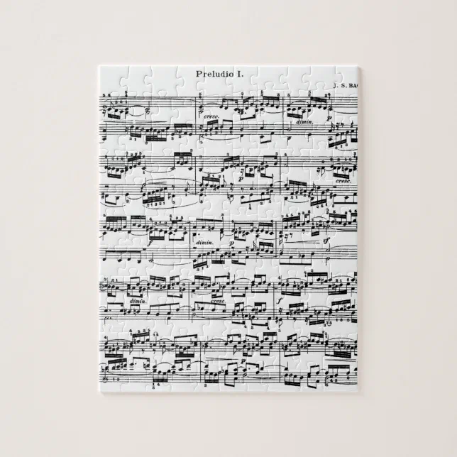 Sheet Music by Bach Jigsaw Puzzle | Zazzle